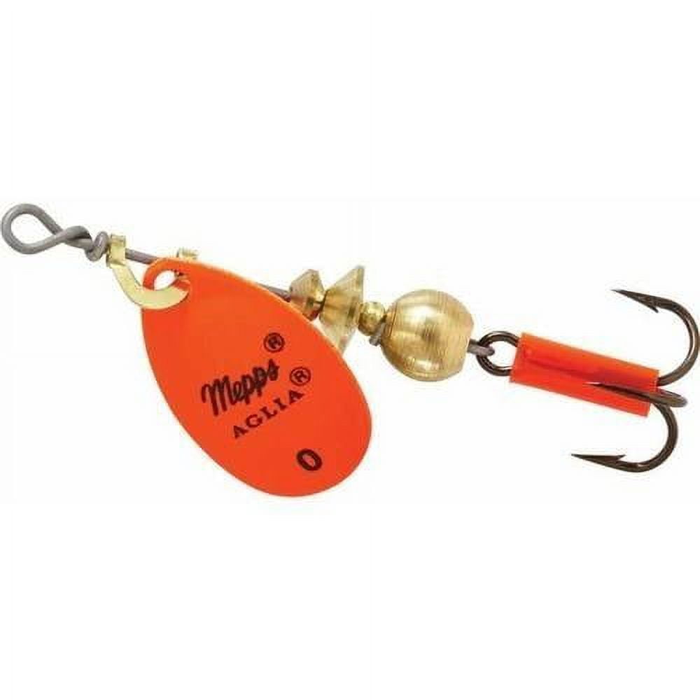 Mepps Aglia Plain Treble Fishing Lure, Hot Orange, 1/12th Oz - B0 HO ...