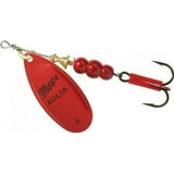 Mepps Aglia Plain Treble Fishing Lure, Red Platinum, 1/8th Oz - B1 RP ...