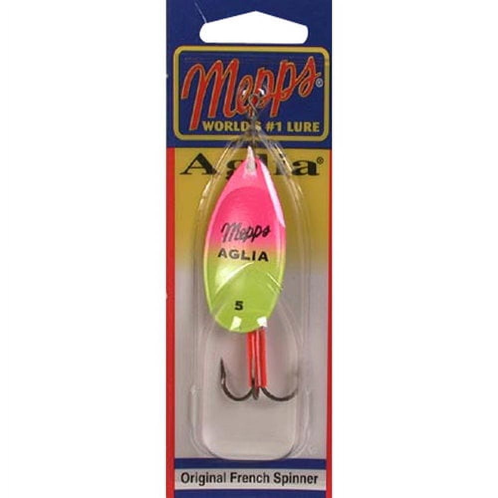 Mepps Aglia Spinner Fishing Lure, Hot Pink & Chartreuse, 1/2 Oz ...