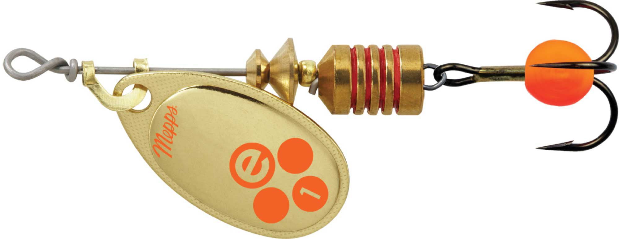 Mepps Aglia-e Inline Spinner Gold/Hot Orange - Walmart.com
