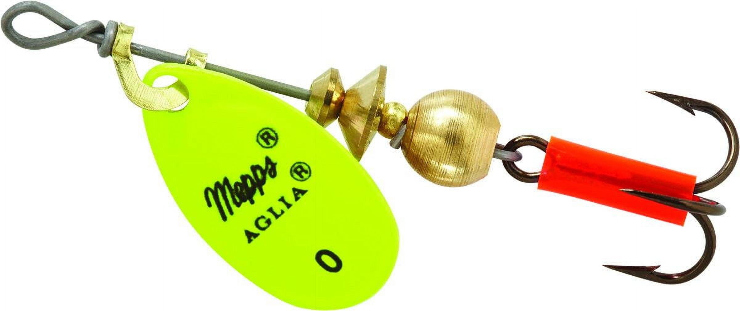 Mepps Aglia In-Line Spinner, 1/12oz, Plain Treble Hook, Hot Chartreuse ...