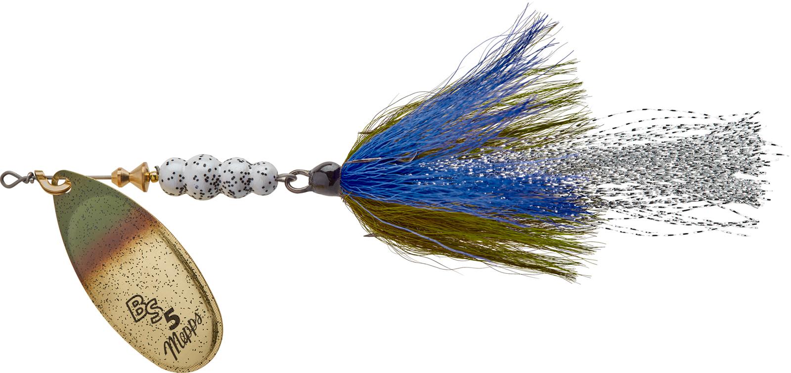 Mepps BS5T G-GPB Bronze Slammer (Dressed Treble) 1/2 oz Gold/Green ...