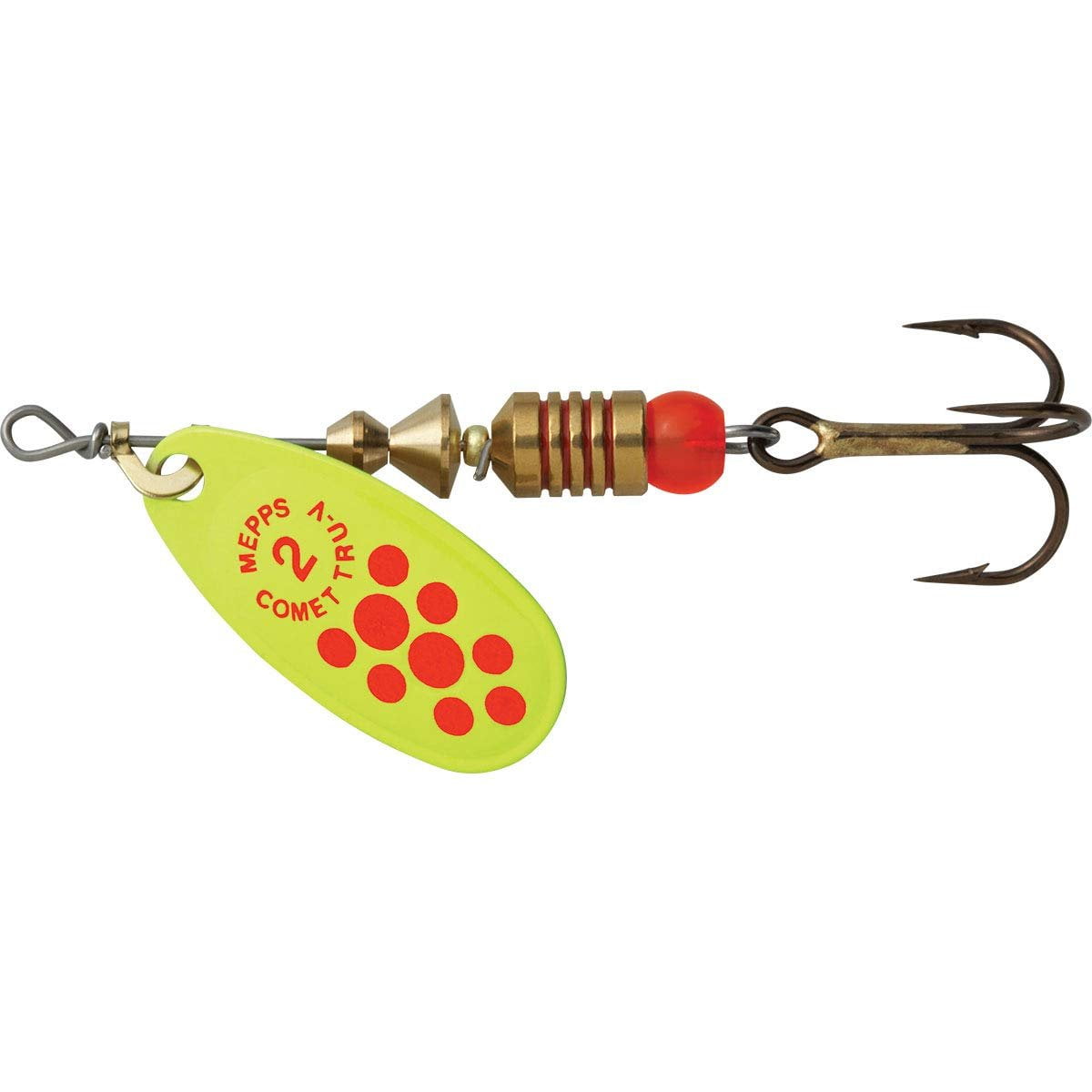 Mepps Comet Mino In-Line Spinner, 1 1/4", 1/9 oz, Gold Blade with Shad ...