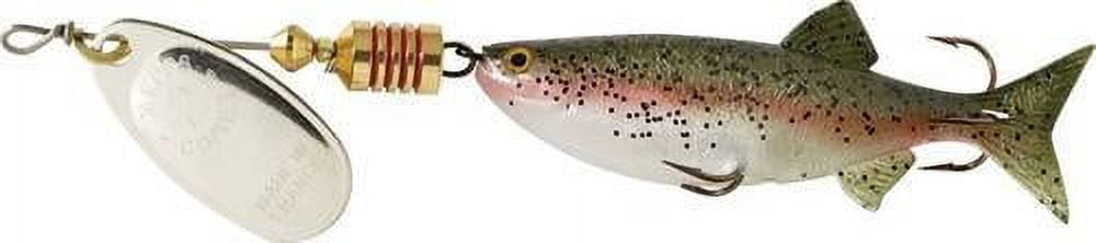 Mepps Comet Rainbow Trout Mino Inline Spinner, 1/4 oz, Silver Blade ...