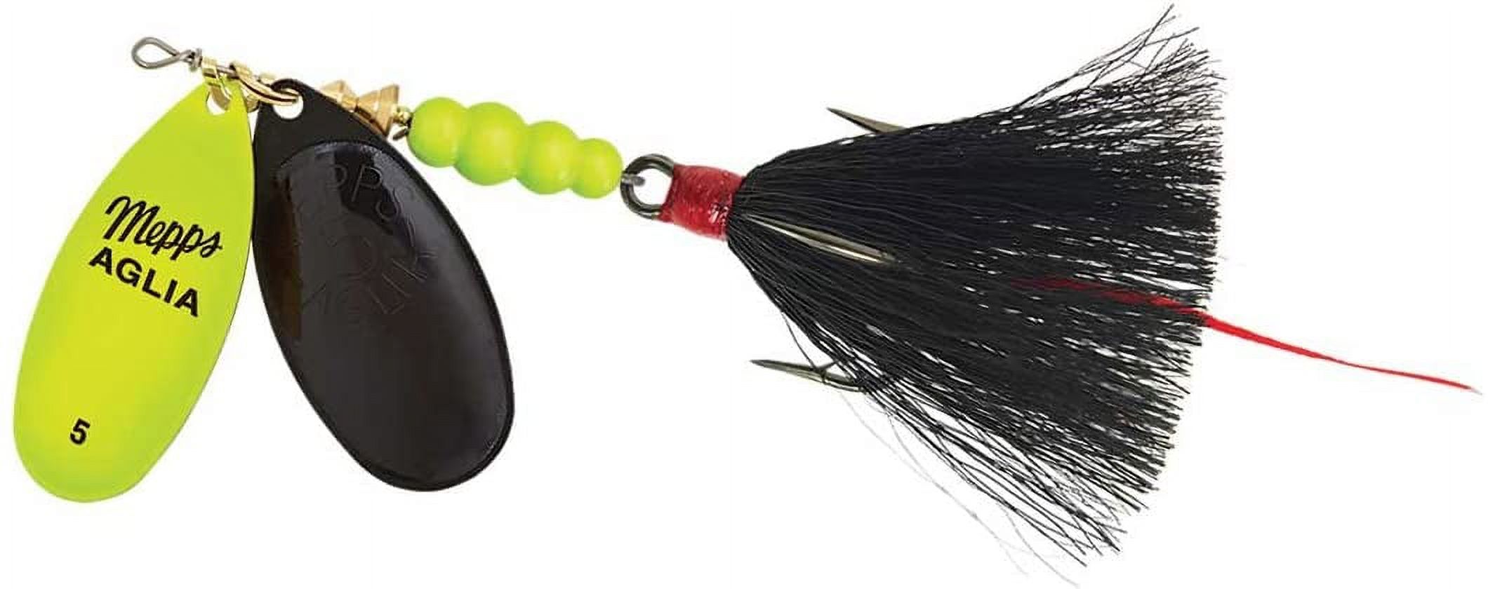 Mepps Dbl Blade Dressed Agila 11/16 Oz, Size 5 Hot Chartreuse/Black ...