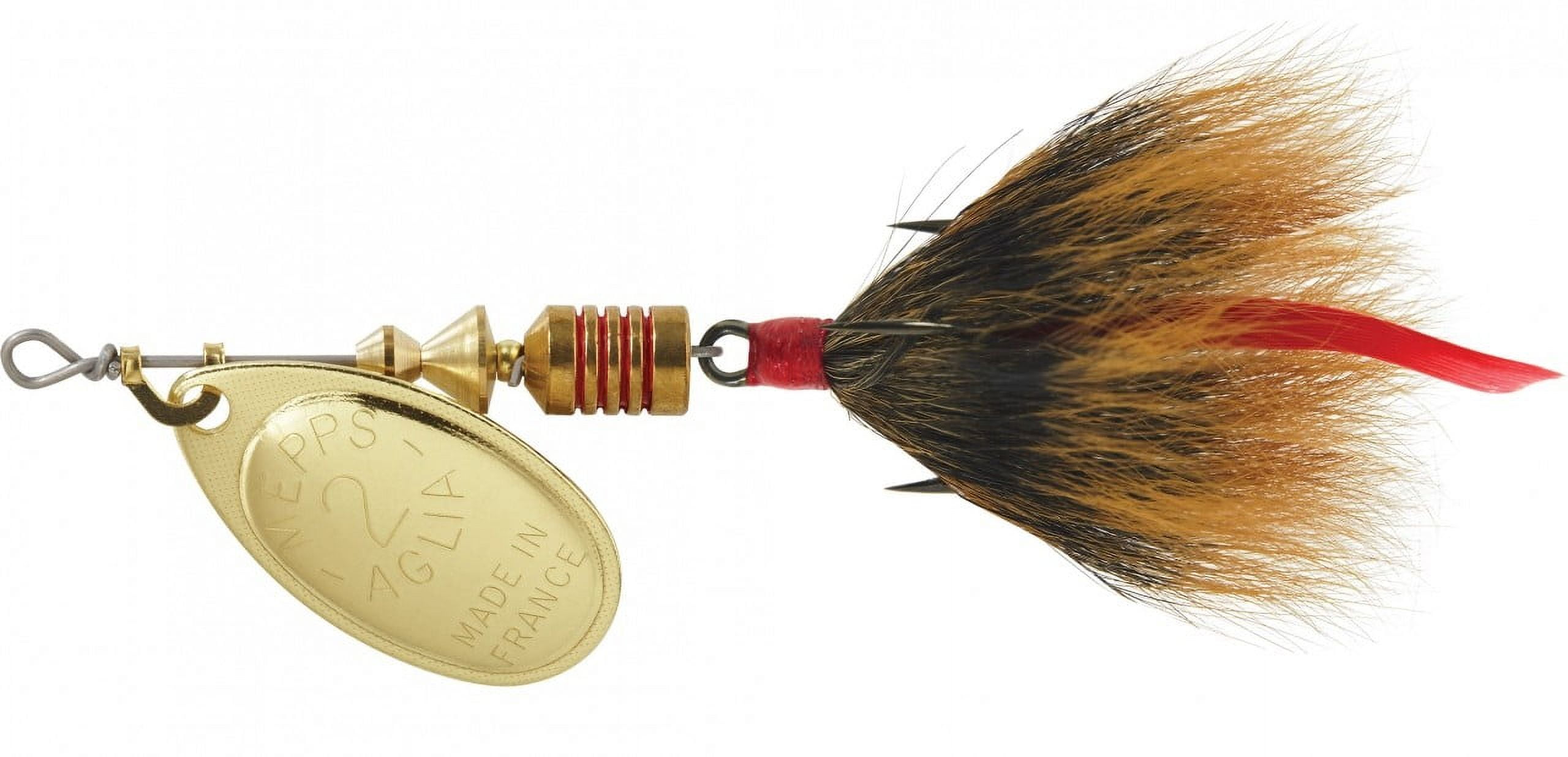 Mepps Dressed Aglia Inline Spinner, Gold & Brown, 1/6 oz - Walmart.com