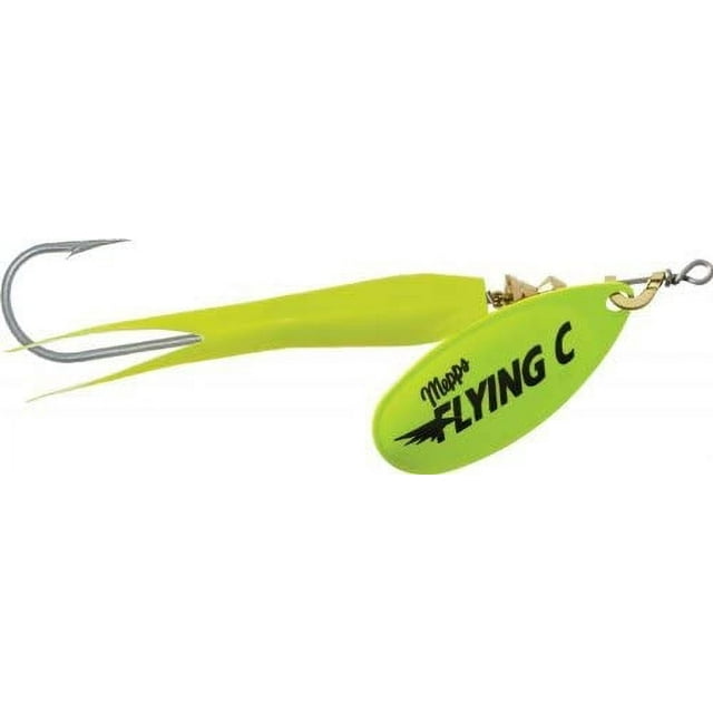 Mepps Flying C Fishing Lure, Hot Charteuse 5/8 Oz - FC58P HC-HC ...
