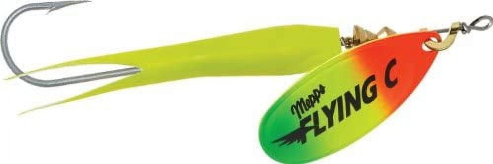 Mepps Flying C Fishing Lure, Hot Chartreuse Gold 7/8 Oz - FC78P HC-G ...