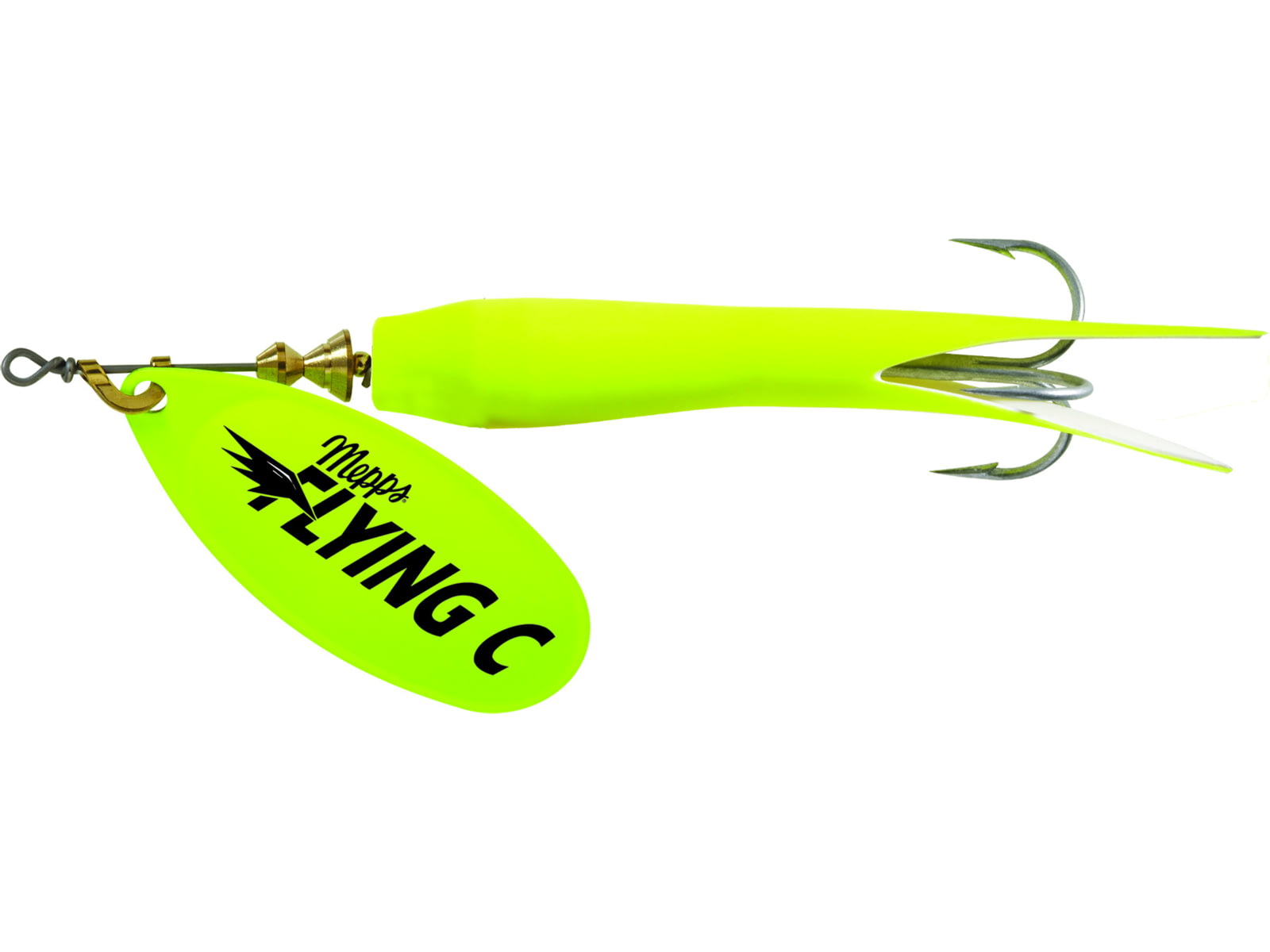 Mepps Flying C In-Line Spinner, 3 1/4in, 5/8 oz Treble/Single Hook ...
