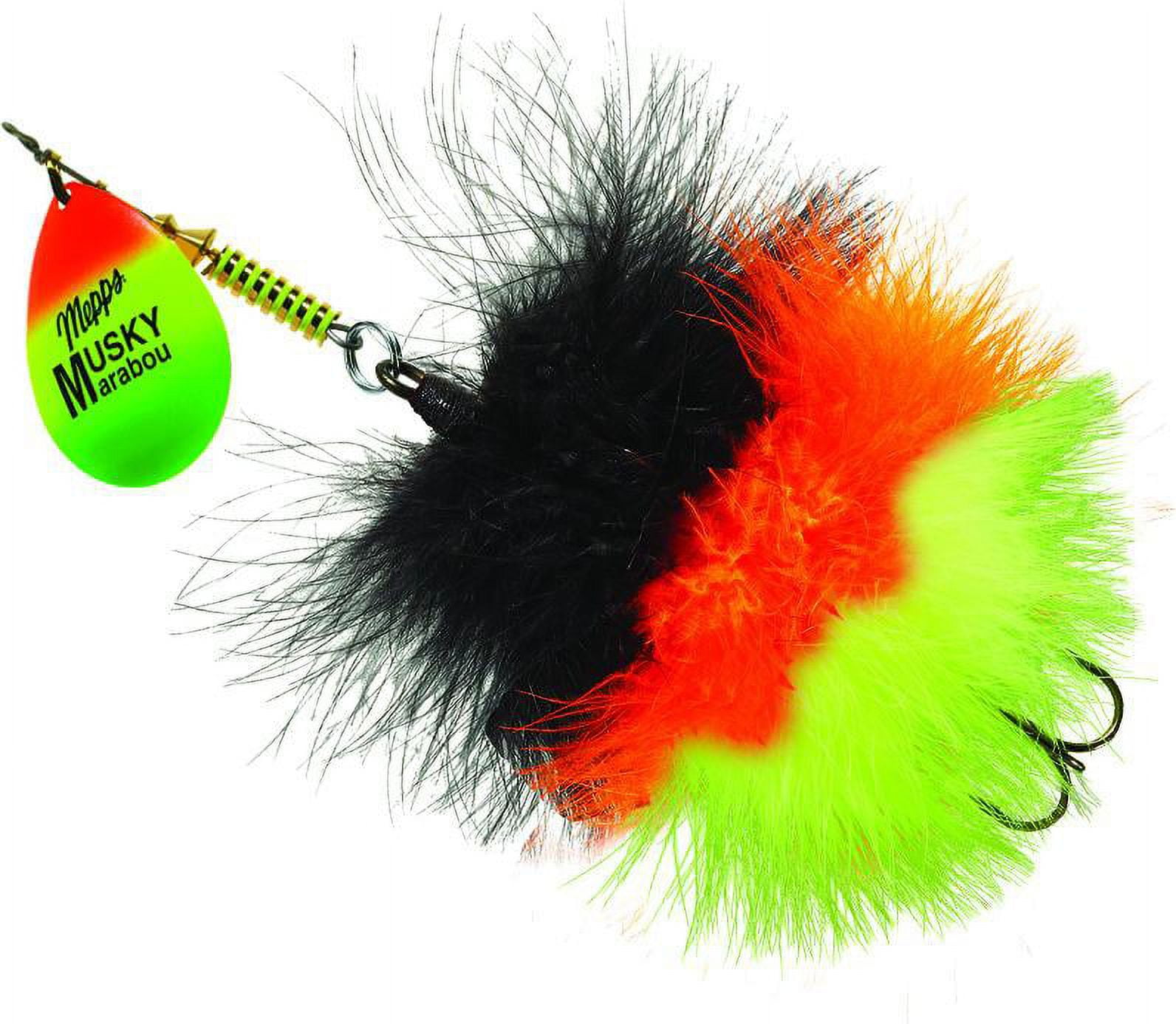 Mepps MM7T HFT-BOC Musky Marabou In-Line Spinner 1 1/4oz hot firetiger ...