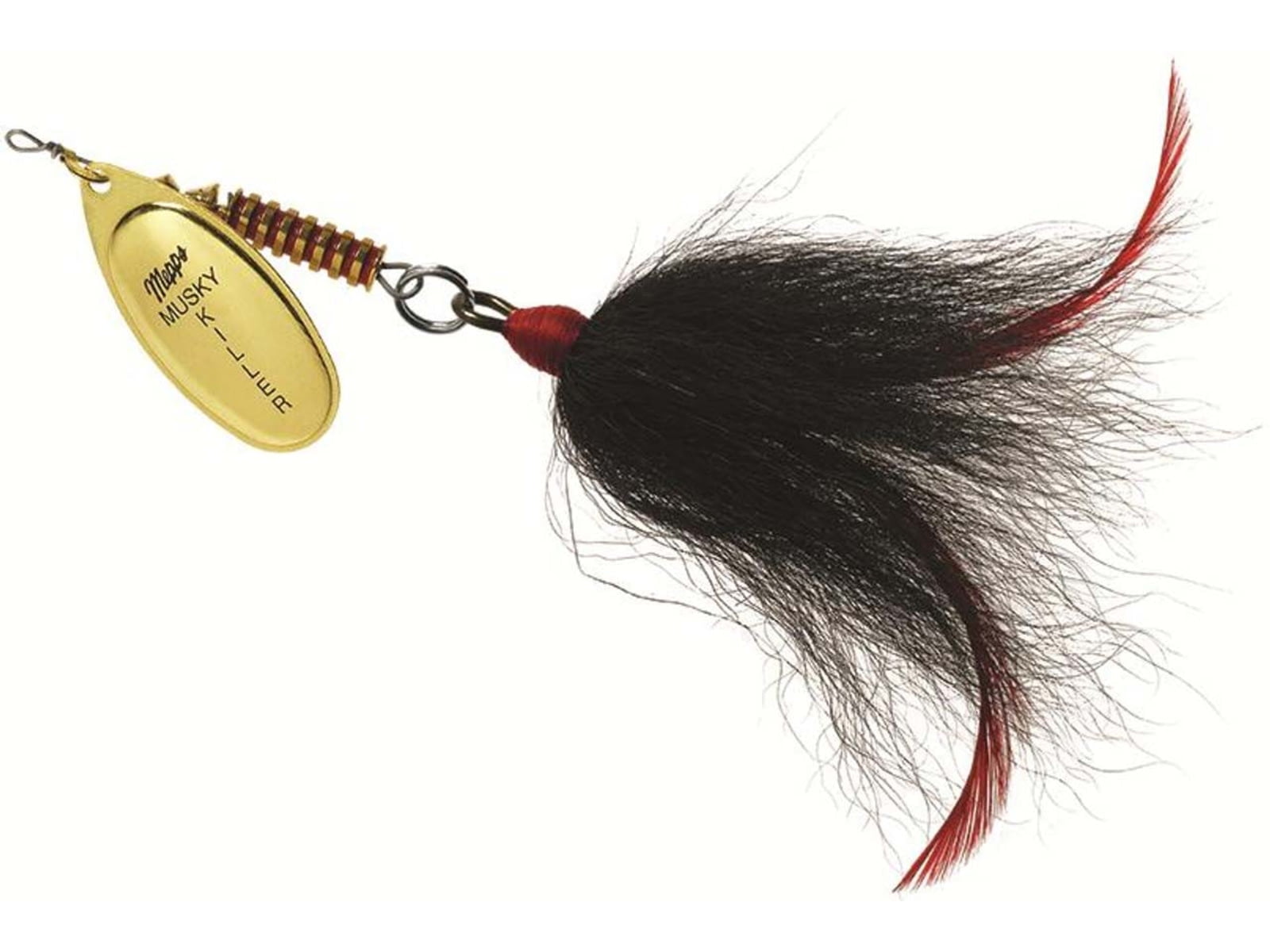 Mepps Musky Killer In-Line Spinner Bucktail, 5/0 Treble Hook, Silver ...