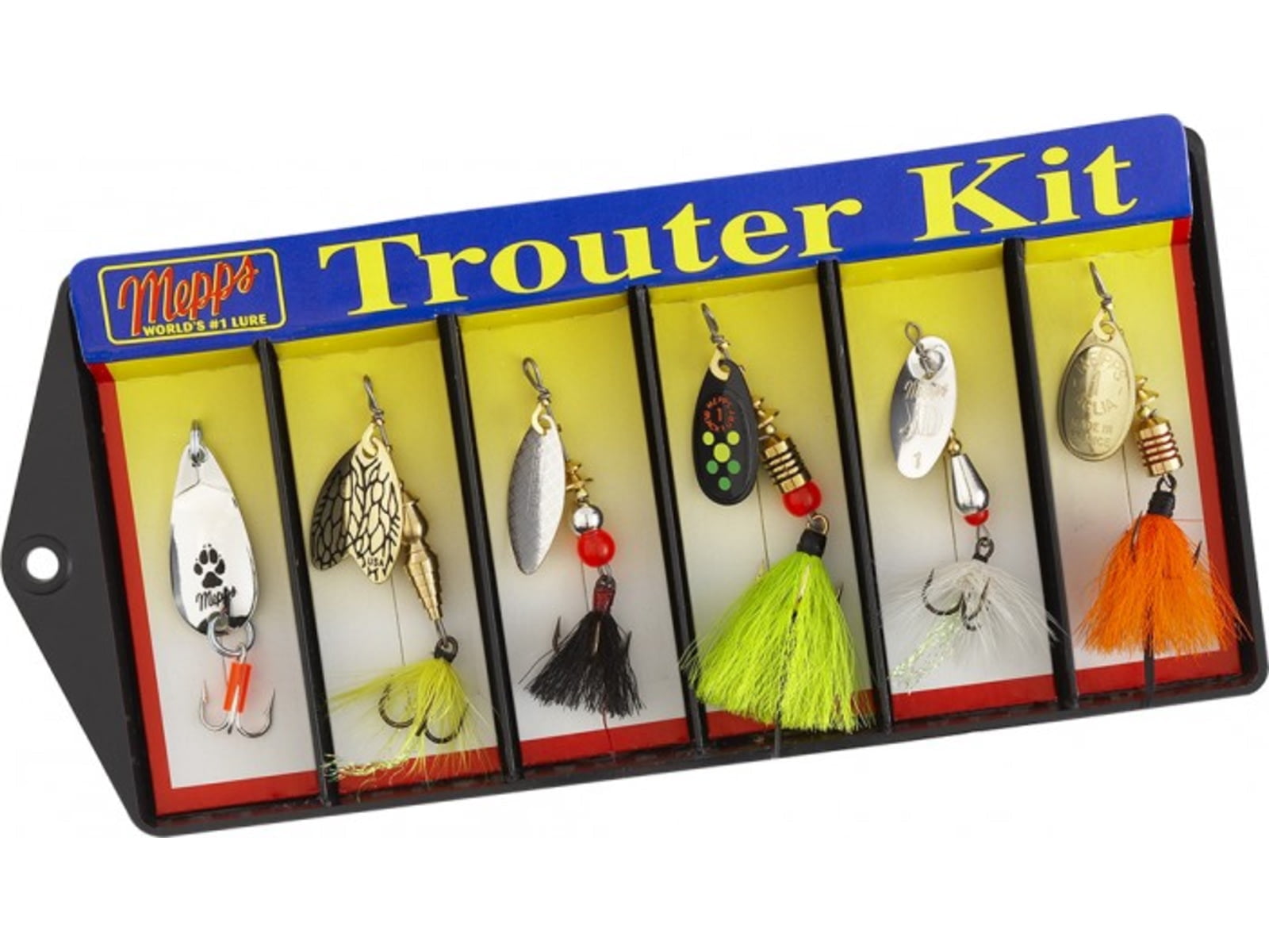 Mepps Spinner Bait Trouter Kit - Plain and Dressed Lure Assortment for ...