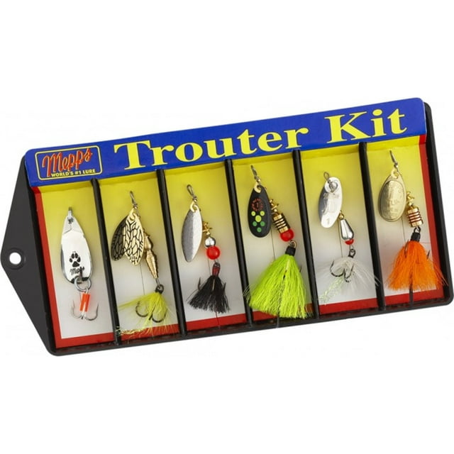 Mepps Spinner Bait Trouter Kit - Plain and Dressed Lure Assortment for ...
