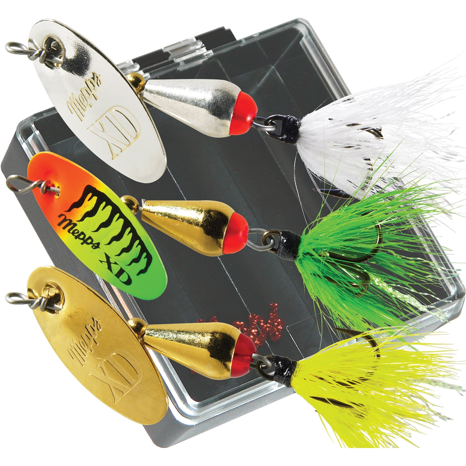 Mepps XD Bass Pocket Pac - Spinner Lures #3 Dressed - Walmart.com