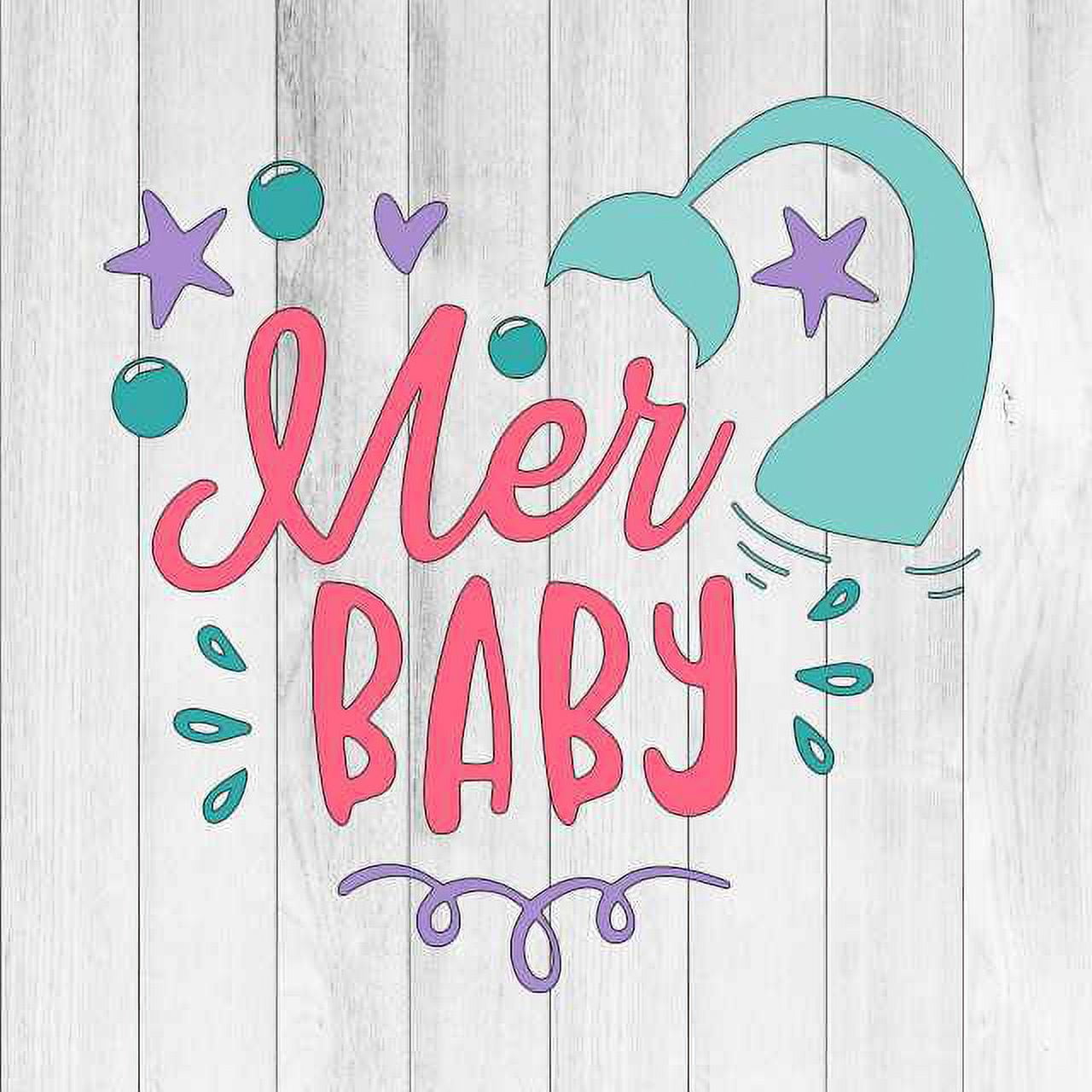 Mer Baby Rustic Farmhouse Style White Wood Sign Wall Décor Gift 12 x 12 ...