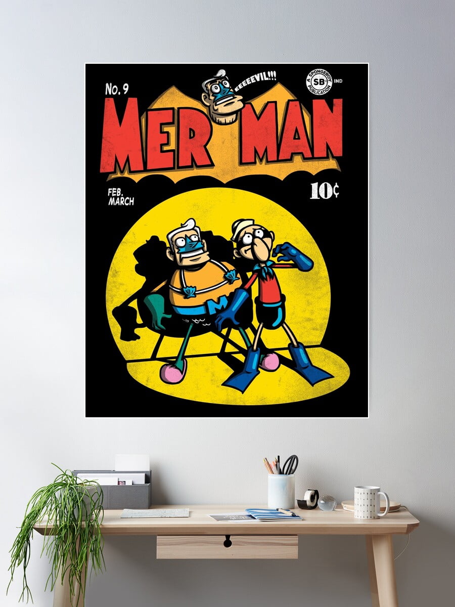 Mer Man Poster Wall Art, Modern Wall Decor For Living Room Bedroom ...