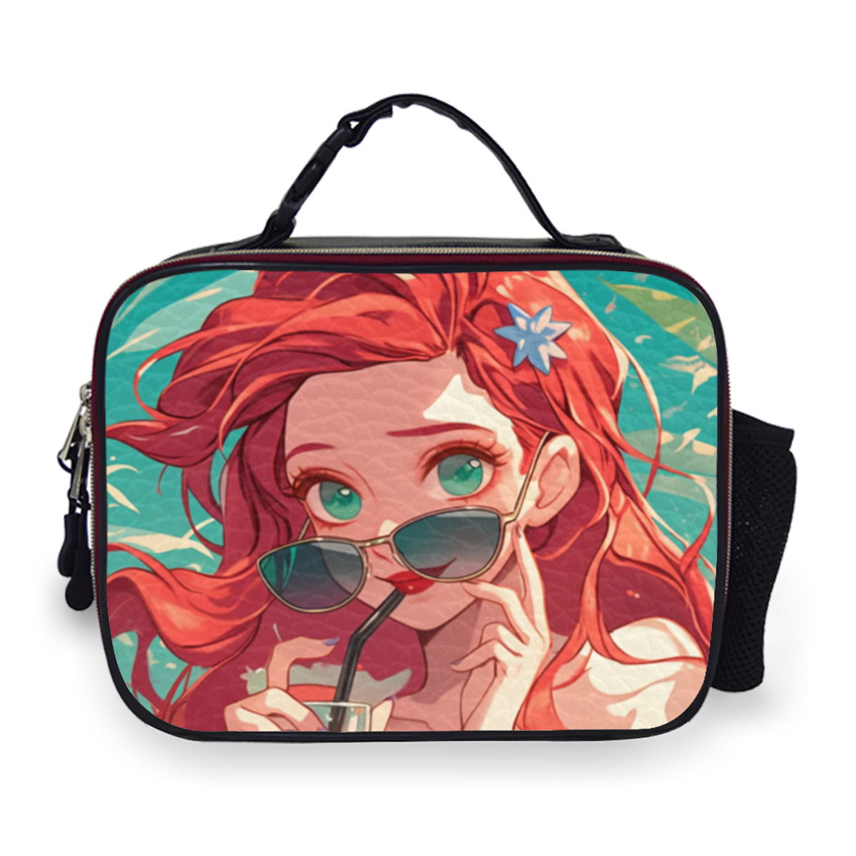 Mer×maid Insulated Lunch Box Unisex Reusable Lunch Box Portable Leather ...