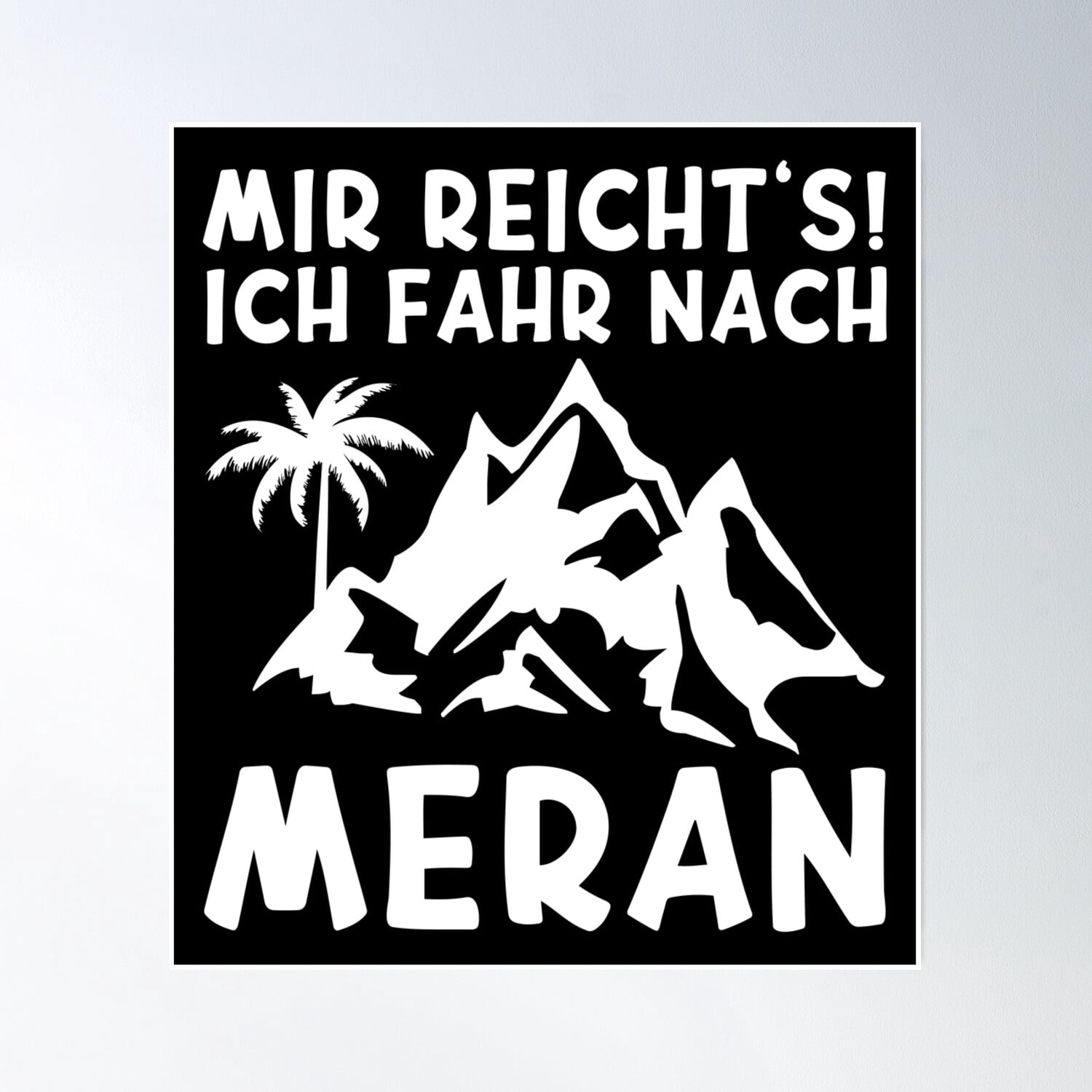Meran Italy South Tyrol Poster Wall Art, Modern Wall Decor, 12x18 ...