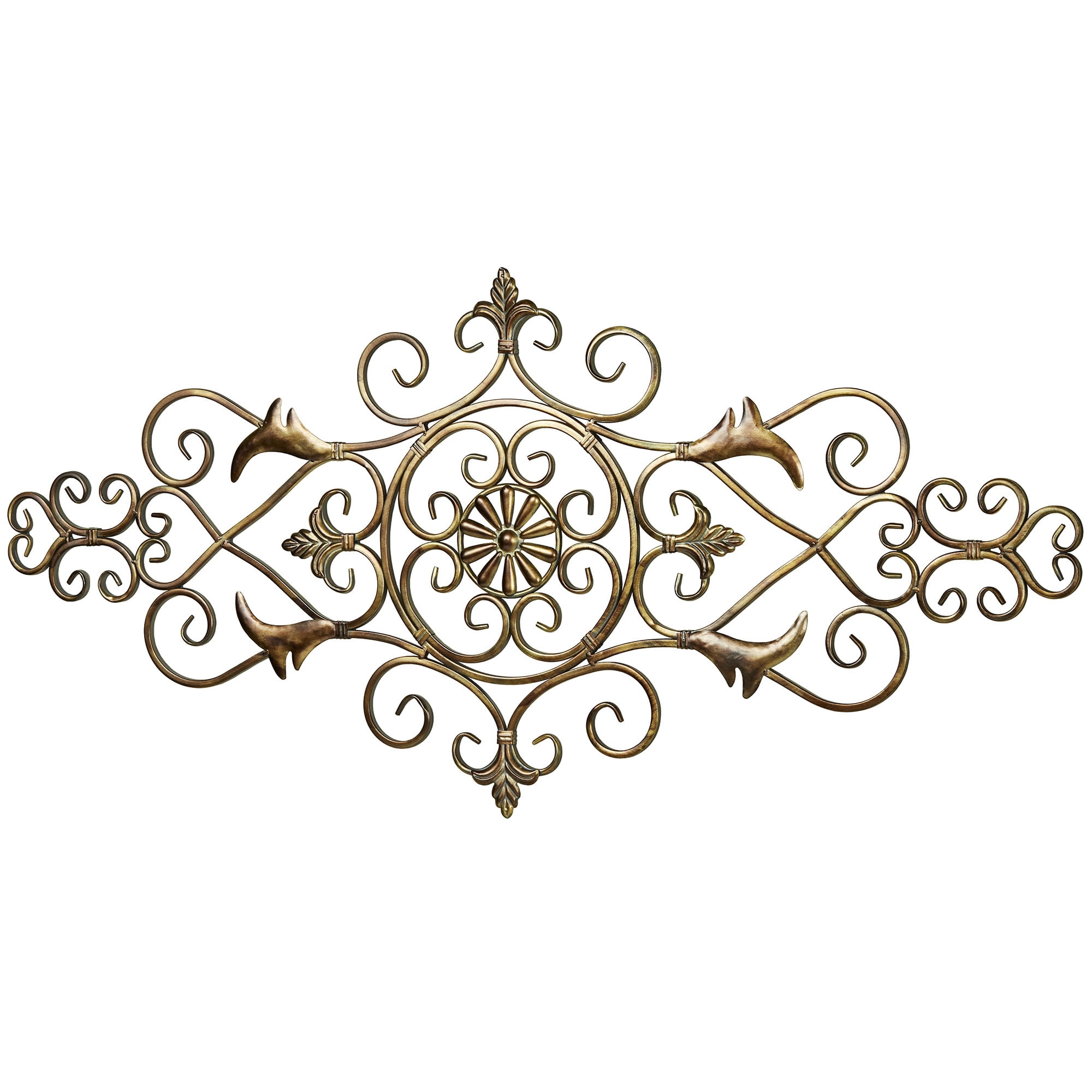 Merano II Traditional Antique Gold Openwork Scrolling Decorative Metal ...