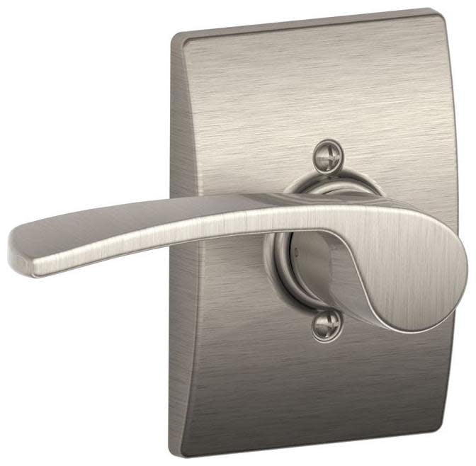 Merano Left Handed Lever with Century Trim Non-Turning Lock, Satin ...
