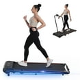 Merax Portable Collapsible 2.5 HP Folding Treadmill with Desktop for ...