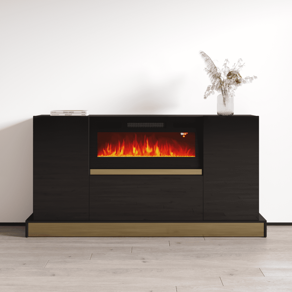 Mercado 01 BL-EF Fireplace Sideboard - Walmart.com
