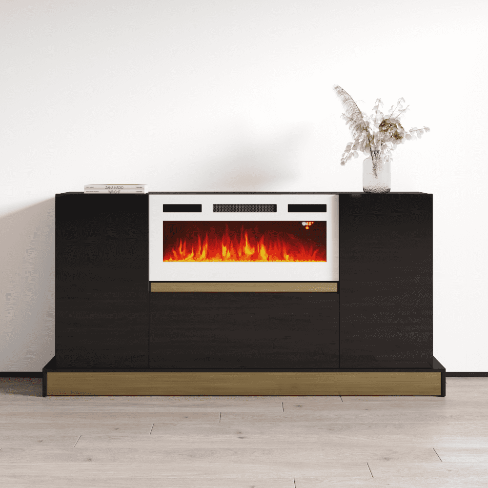 Mercado 01 WH-EF Fireplace Sideboard - Walmart.com