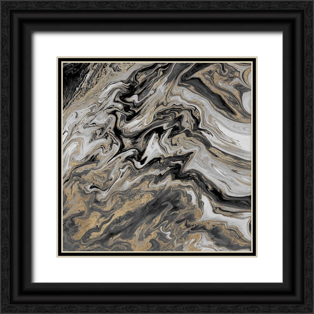 Mercado, M. 26x26 Black Ornate Wood Framed with Double Matting Museum ...