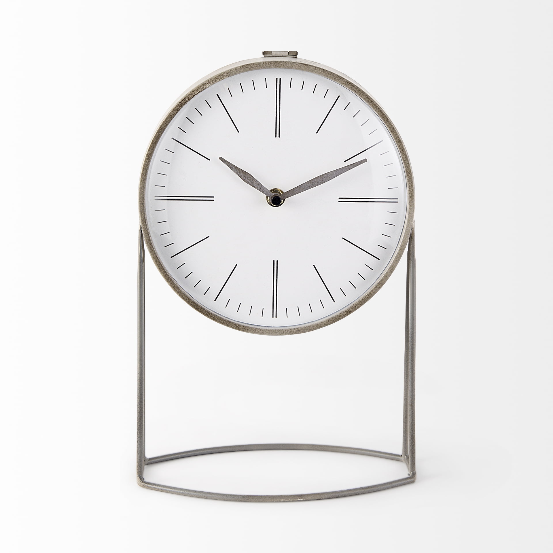 Mercana Aurus Matte Gray Metal Table Clock - Walmart.com
