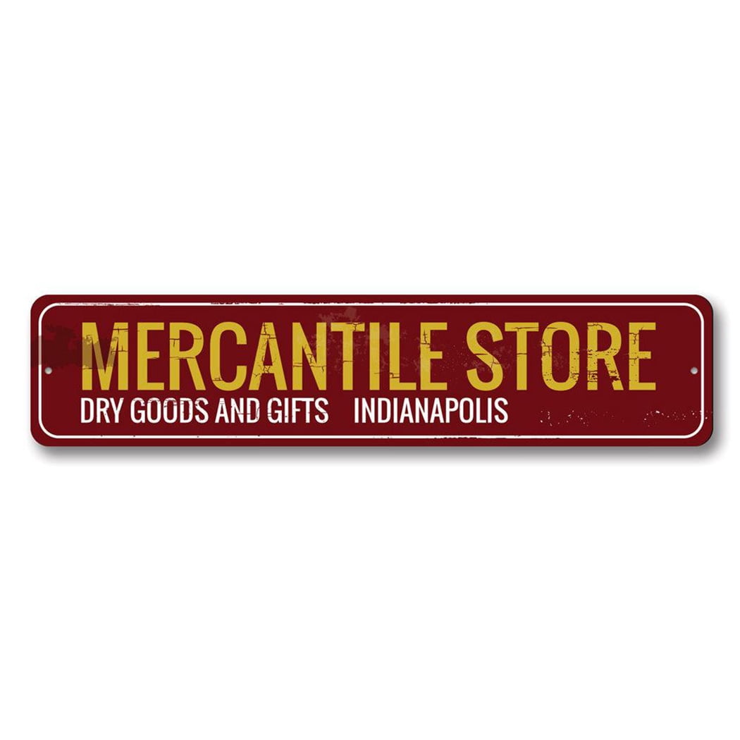 Mercantile Store Sign, Dry Goods & Signs Sign, Custom Store Location ...