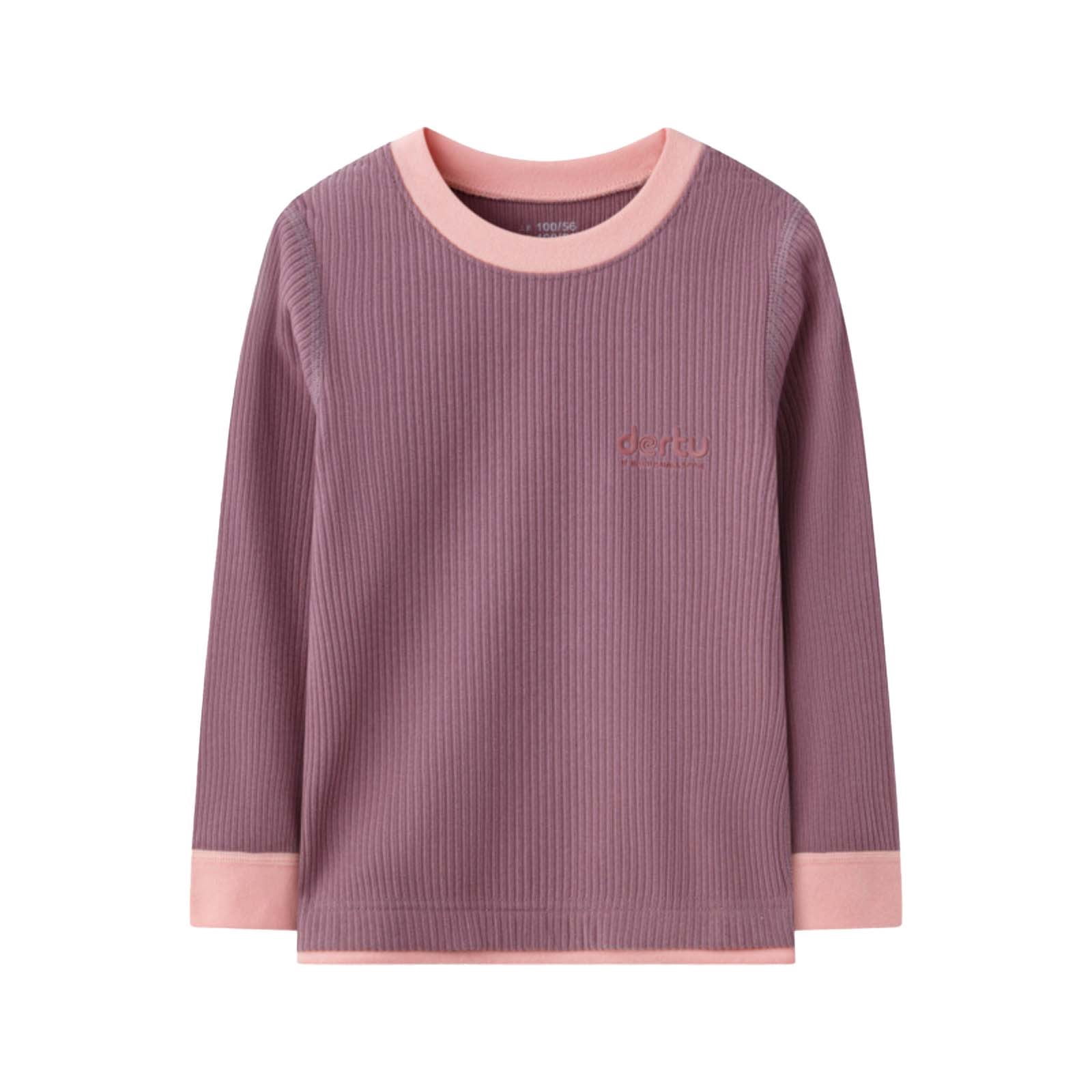 Mercatoo Boys Girls Long Sleeve Thermal Undershirt Kids Layering T ...