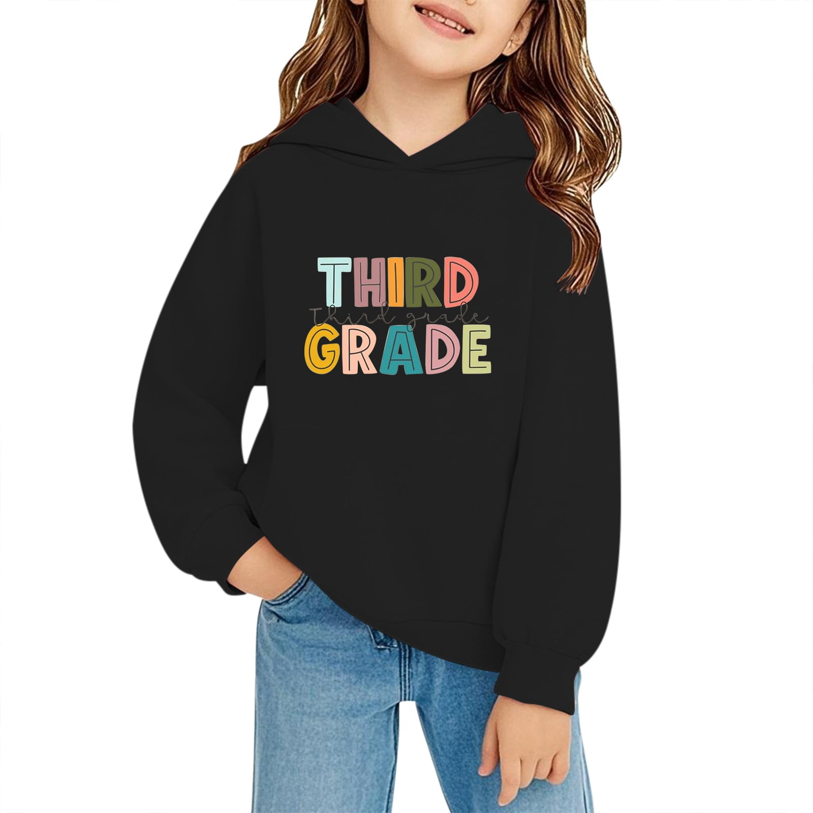 Mercatoo First Day of School Sweatshirts with Hood Third Grade Graphic ...