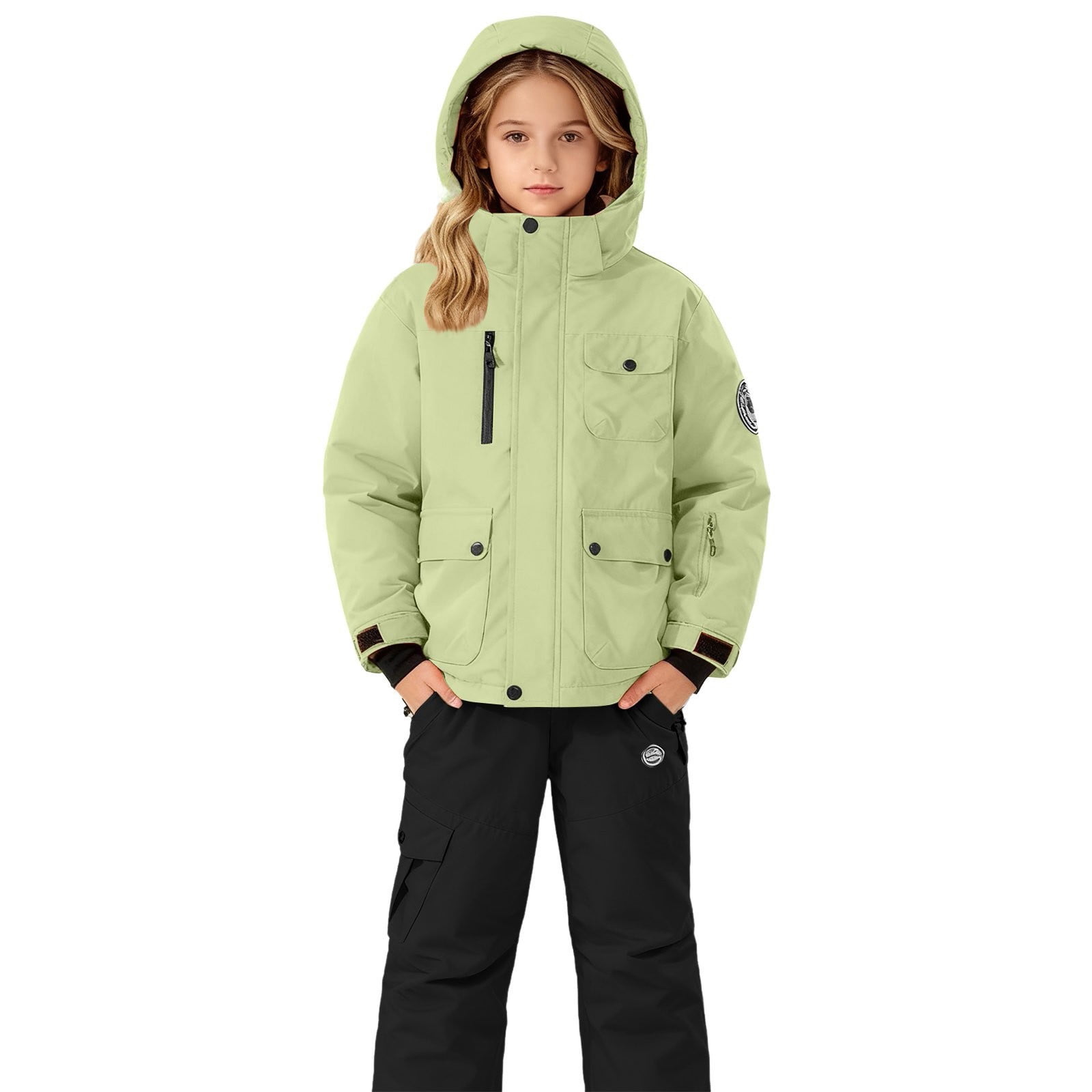 Mercatoo Girl Boy Ski Suit Kids Snowsuits 2 Piece Waterproo𝐟 Snowboard ...