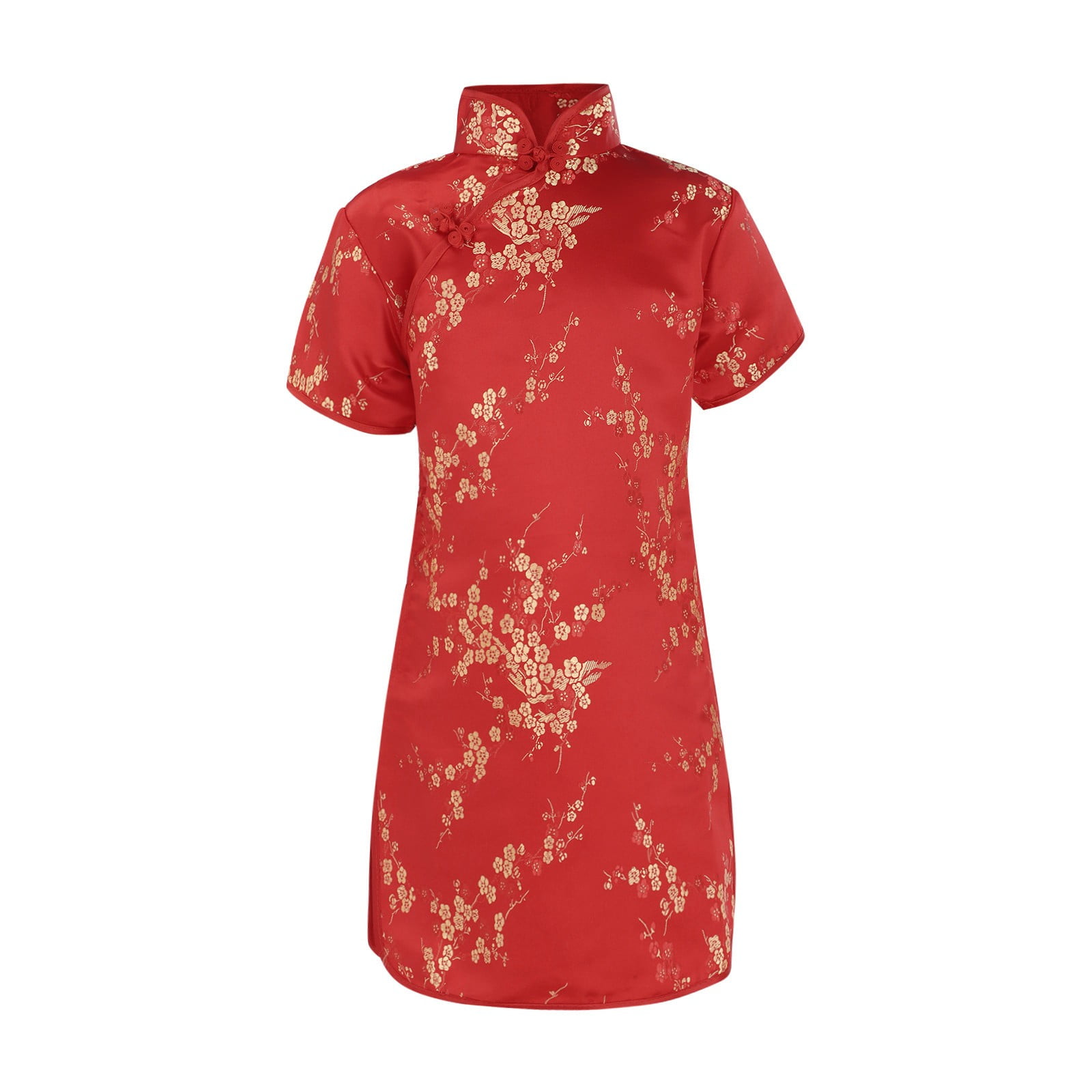 Mercatoo Girls Chinese Floral Cheongsam Dress Elegant Chinese ...