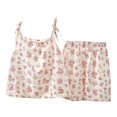 Mercatoo Girls Linen 2 Piece Outfit Summer Halte1 Cute Small 1loral ...