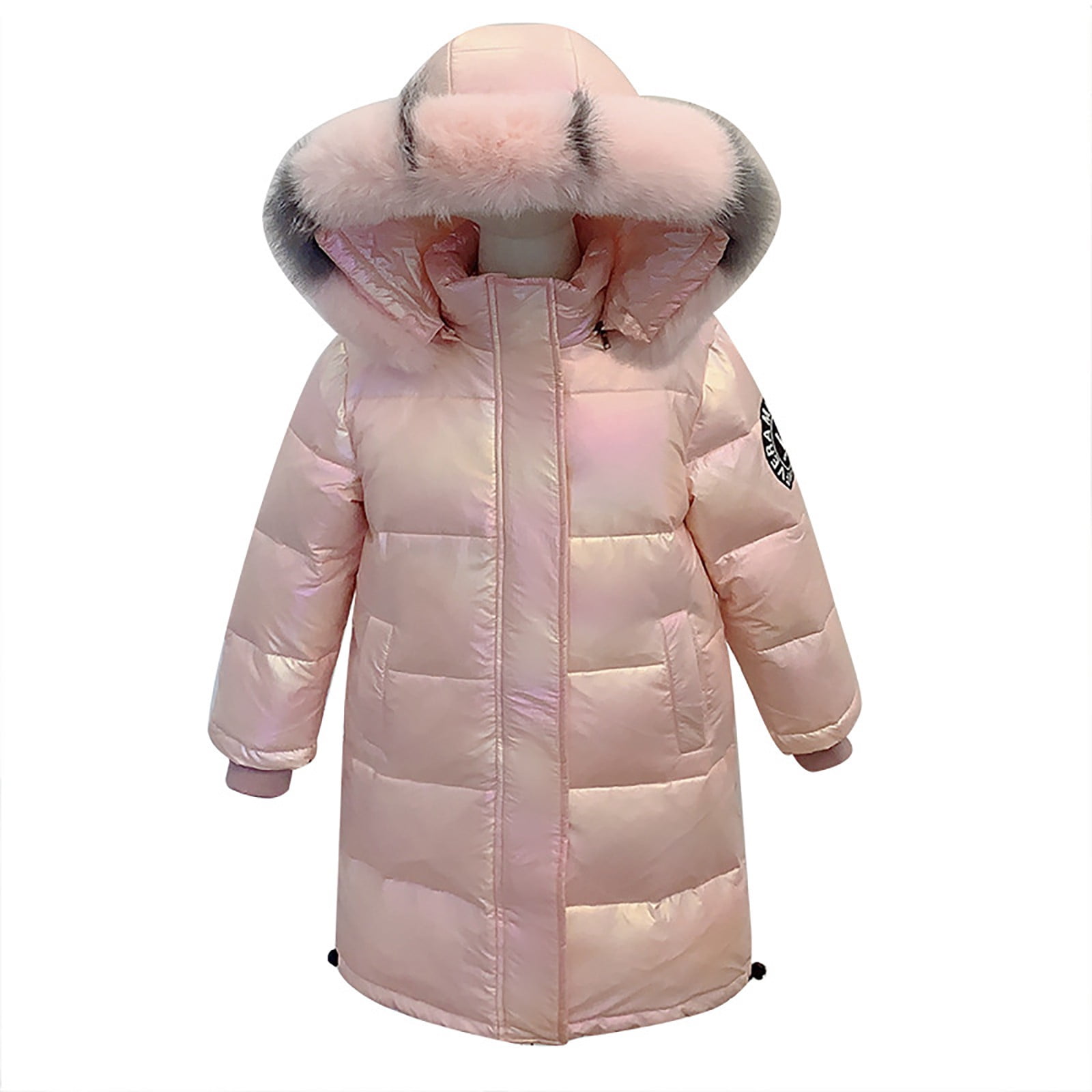 Mercatoo Glitter Winter Coat for Teen Girls Boys Fau𝘅 𝐅𝐮𝐫 Hooded ...