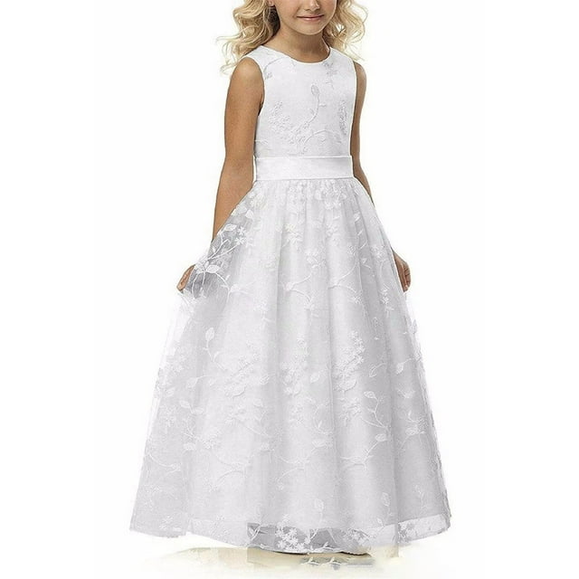 Mercatoo Little Girl Princess Dress Floral Tulle Sleeveless Dress ...