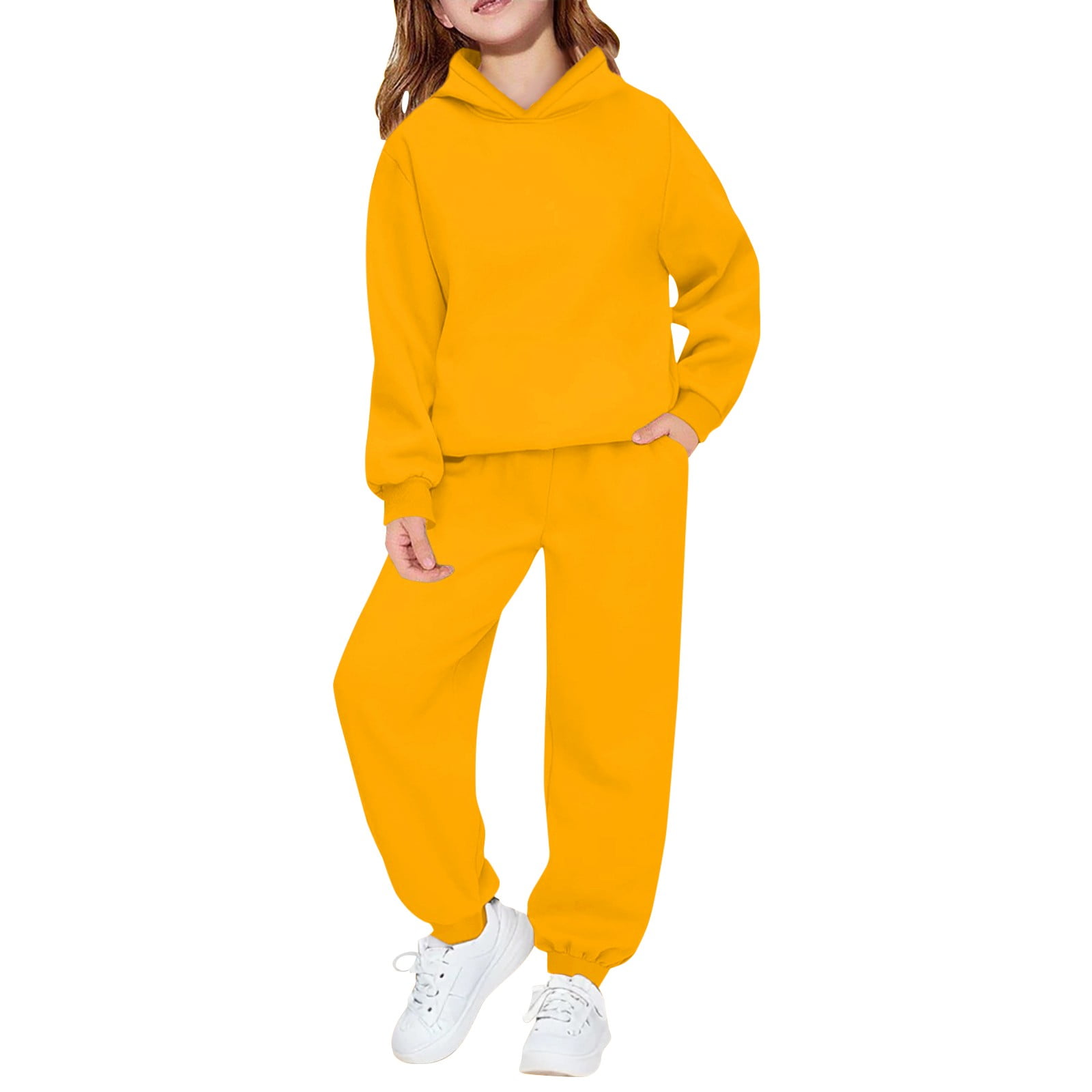Mercatoo Toddler Boys Girls Sweatsuit Solid 2 Piece Sweatsuits for ...