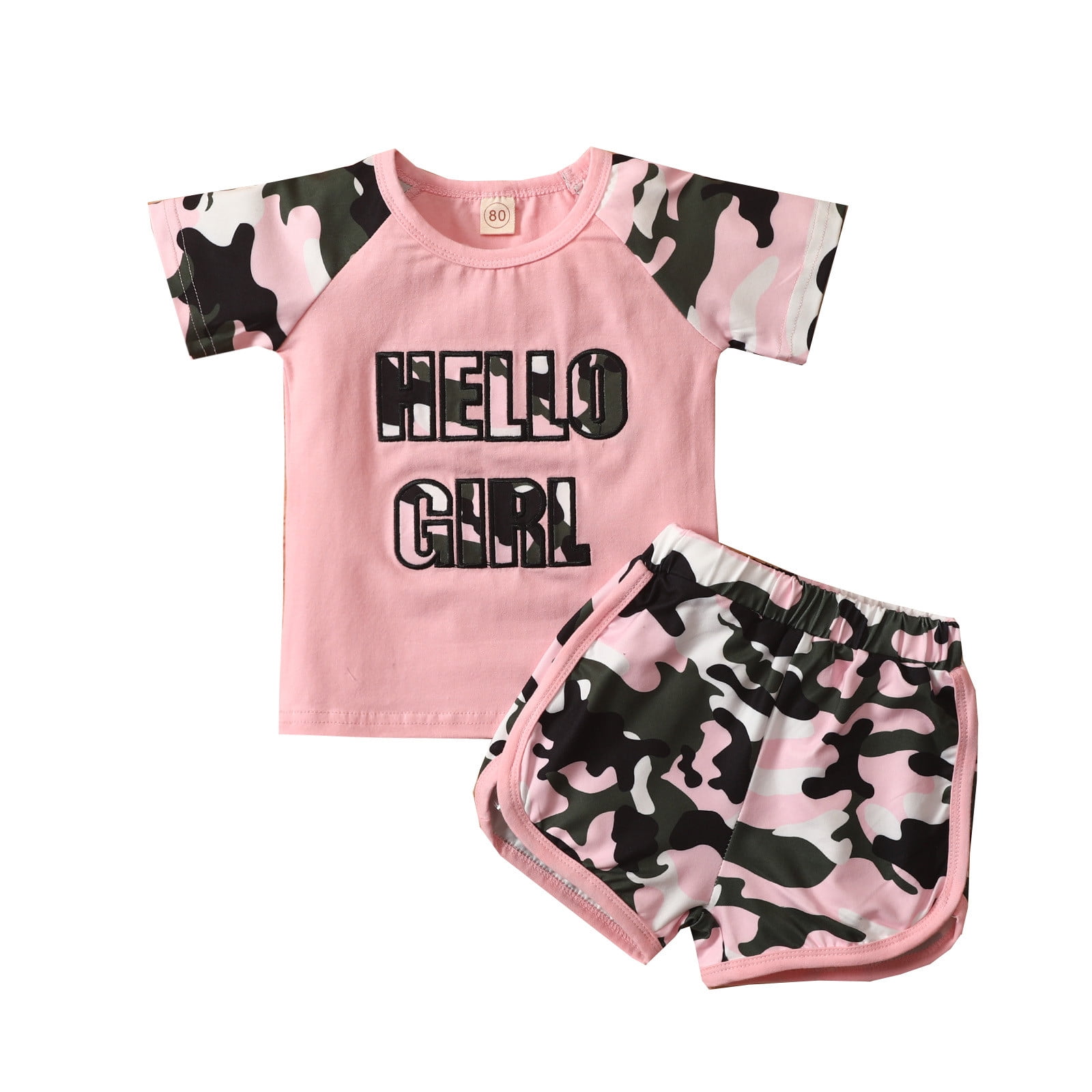 Mercatoo Toddler Girl Outfits Toddler Tops Outfits Short Sleeve Tank ...
