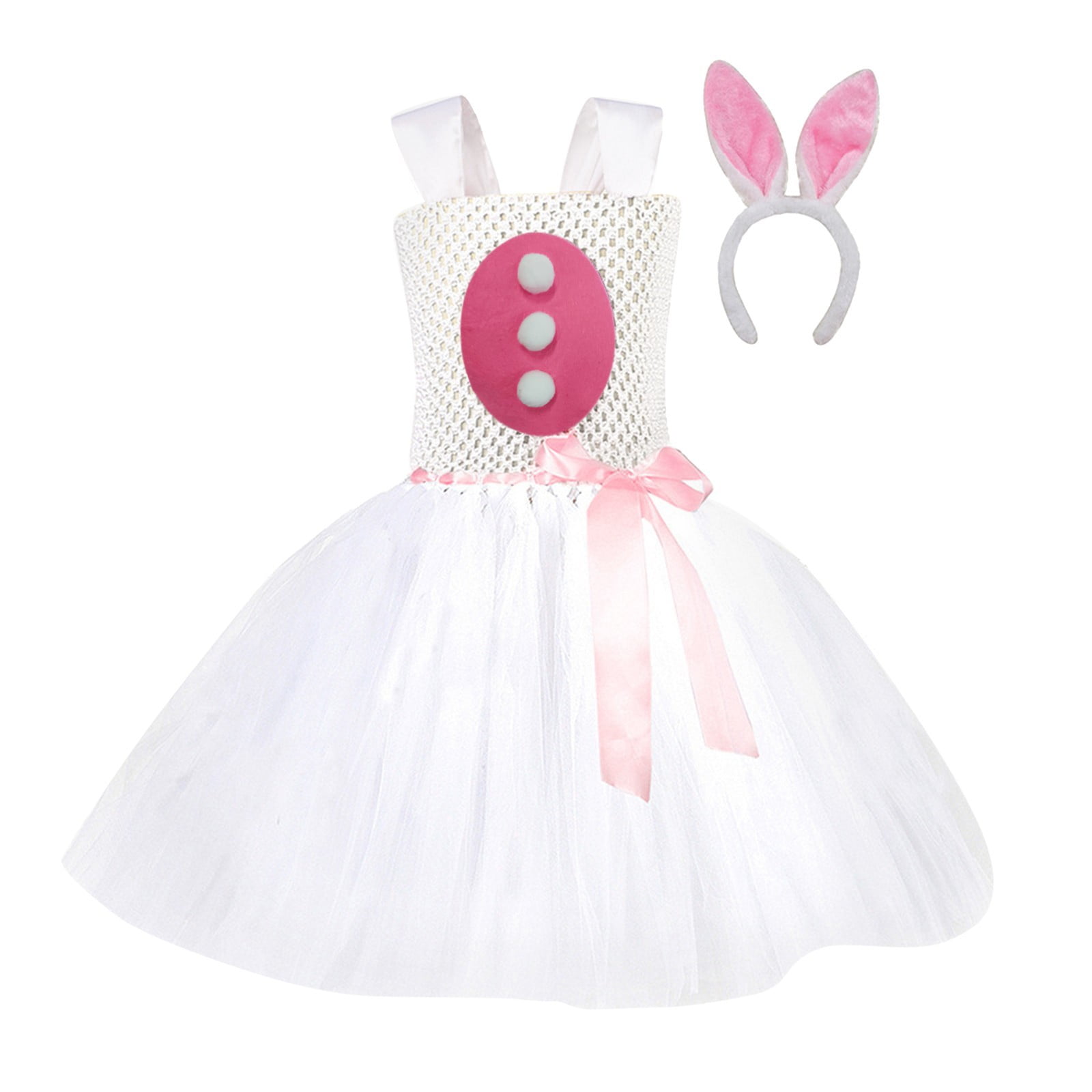 Mercatoo Toddler Girls Halloween Bunny Princess Dress Plush Party Girls ...