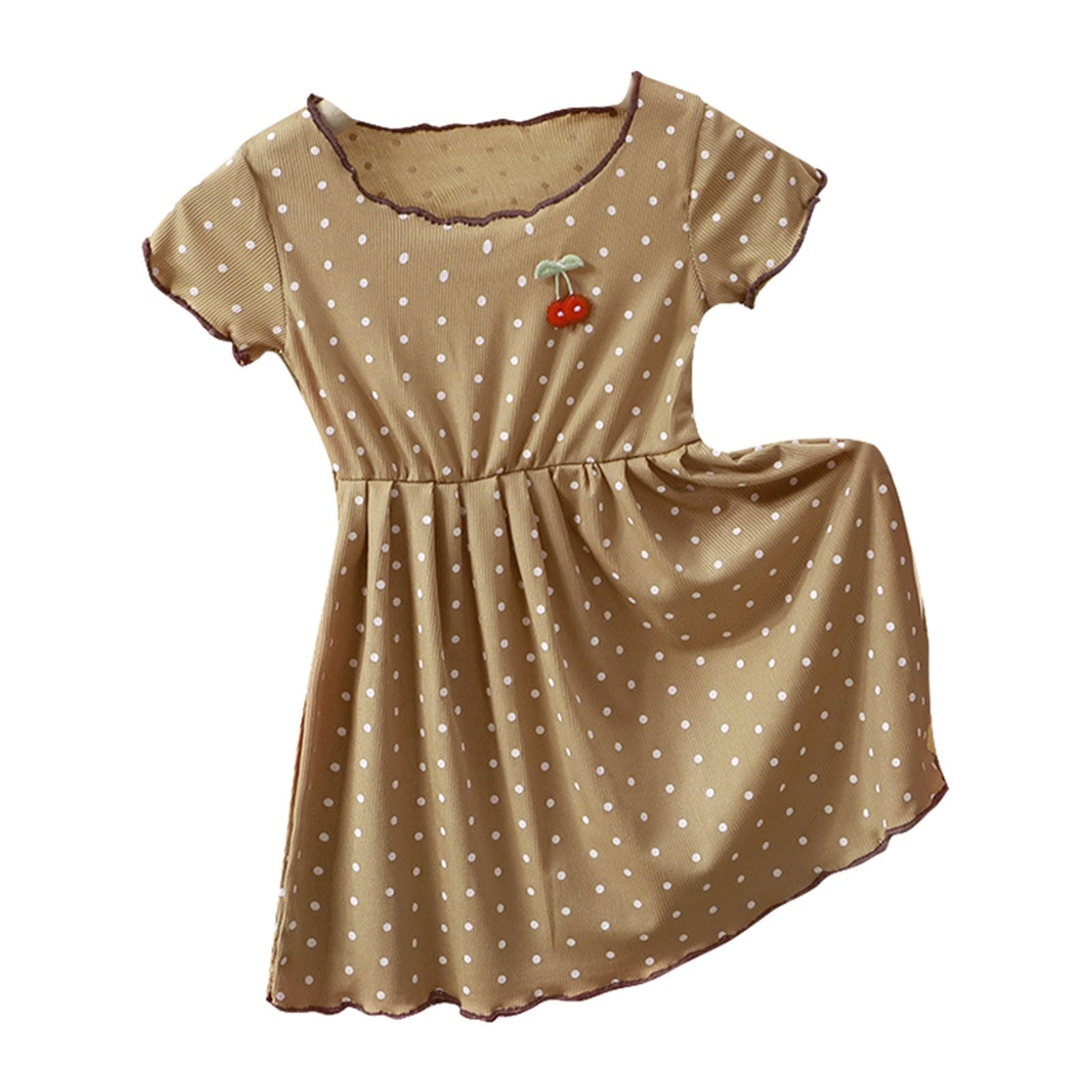 Mercatoo Toddler Kids Girls 𝐇awaiian Dresses Short Sleeve Summer Dot T ...