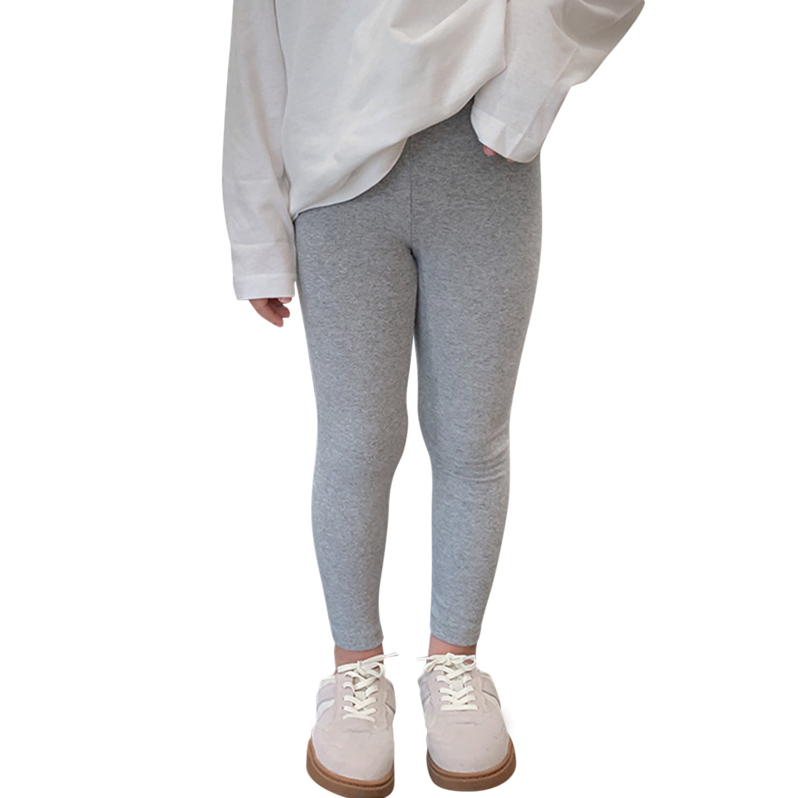 Mercatoo White Tights for Girls Footless Leggings Fleec𝐞 Lined Toddler ...