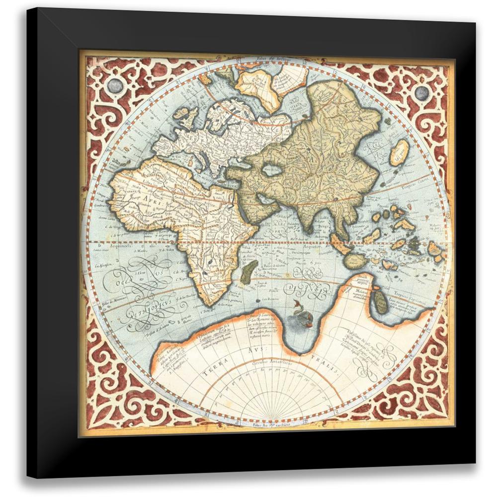 Mercator, Gerardus 15x15 Black Modern Framed Museum Art Print Titled ...