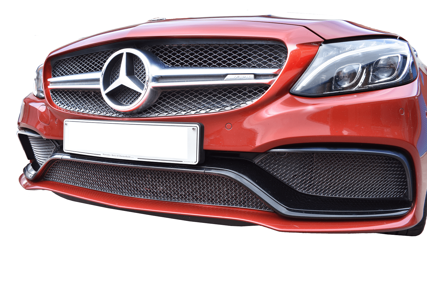 Mercedes AMG C63 (W205) - Front Grill Set - Silver Finish (2016 - 2018 ...