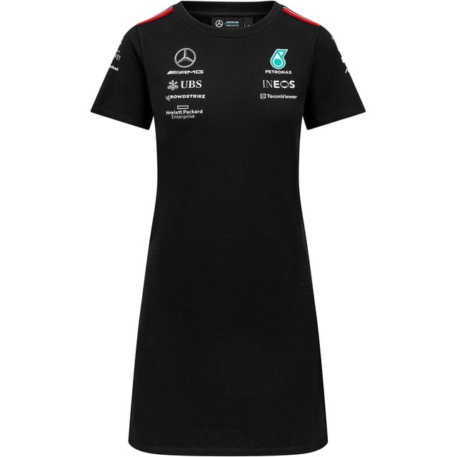 Mercedes AMG Petronas F1 Women's Team T-shirt Dress - Walmart.com