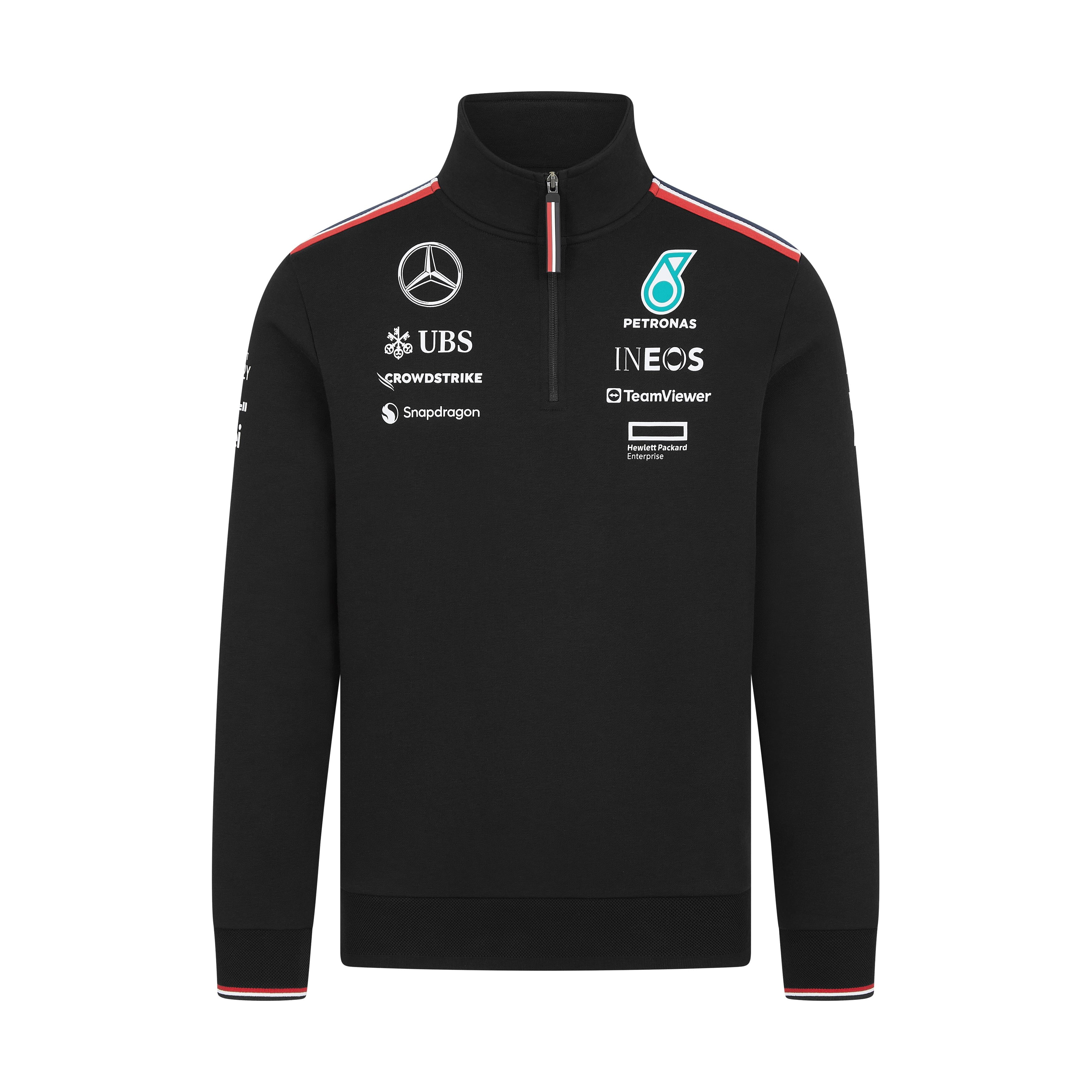 Mercedes AMG Petronas F1 2024 Men's 1/4 Zip Sweater - Black - Walmart.com