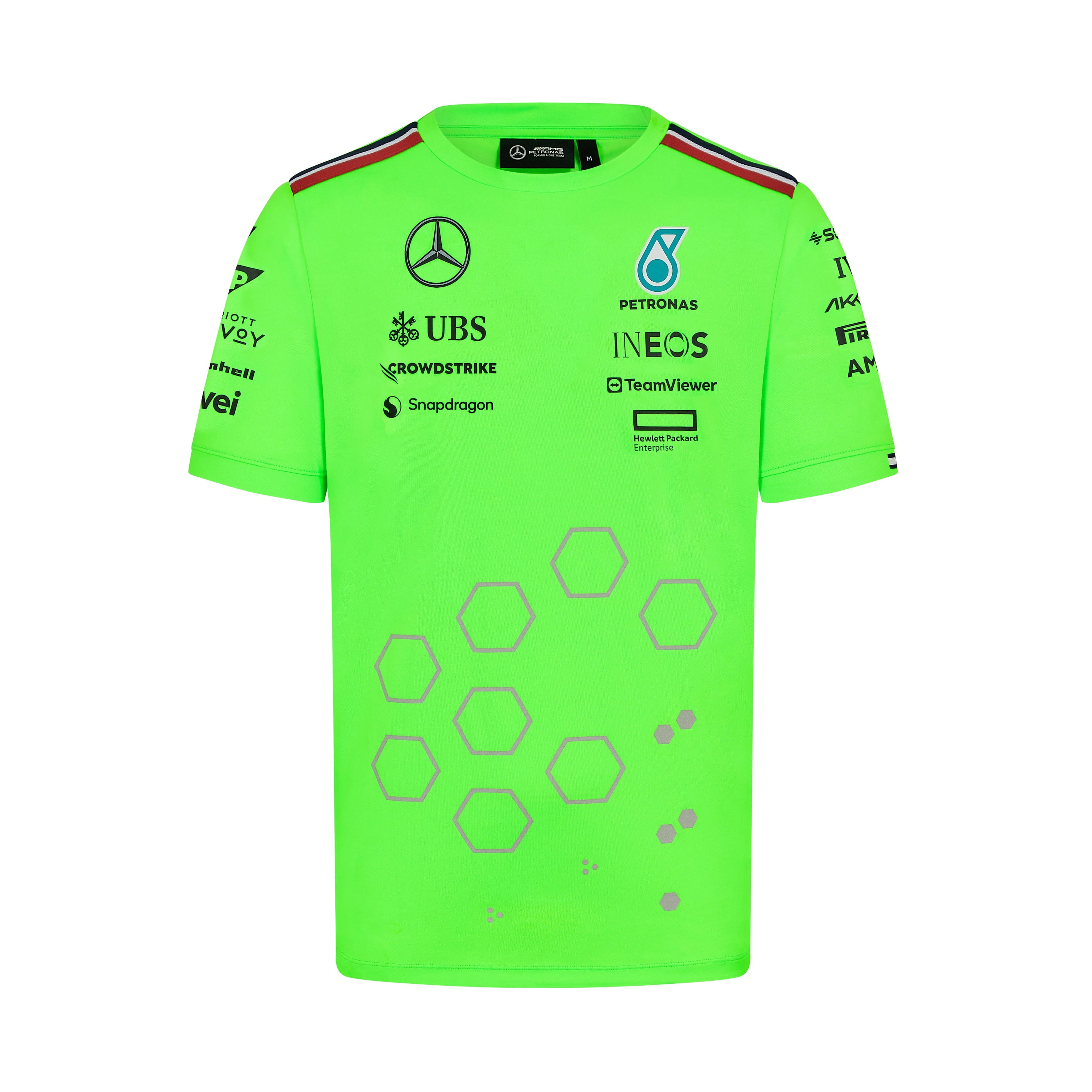 Mercedes AMG Petronas F1 2024 Men's Team Set Up T-Shirt - Green ...
