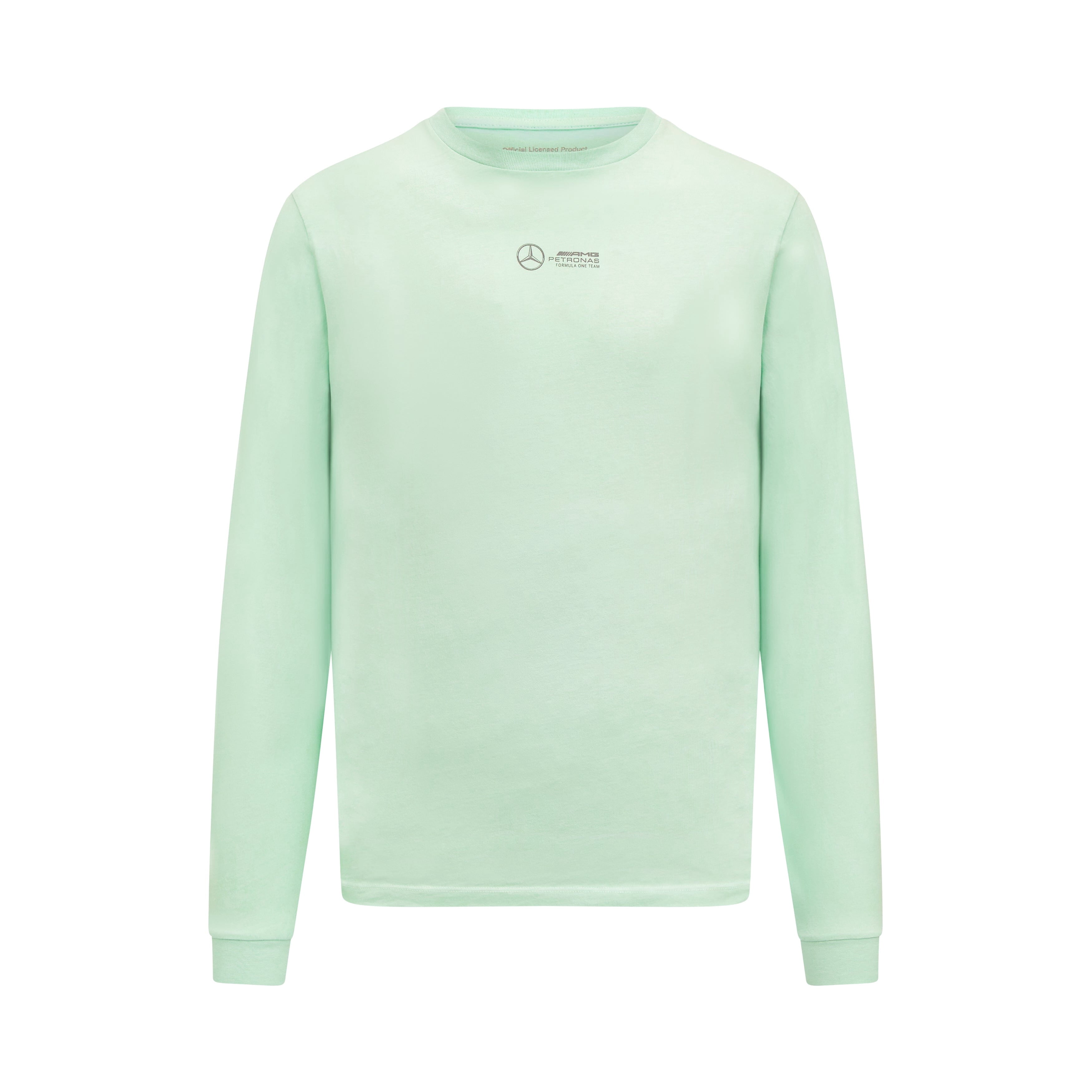 Mercedes AMG Petronas F1 Team Mens Retro Long Sleeve Lilac/Mint/Blue T ...