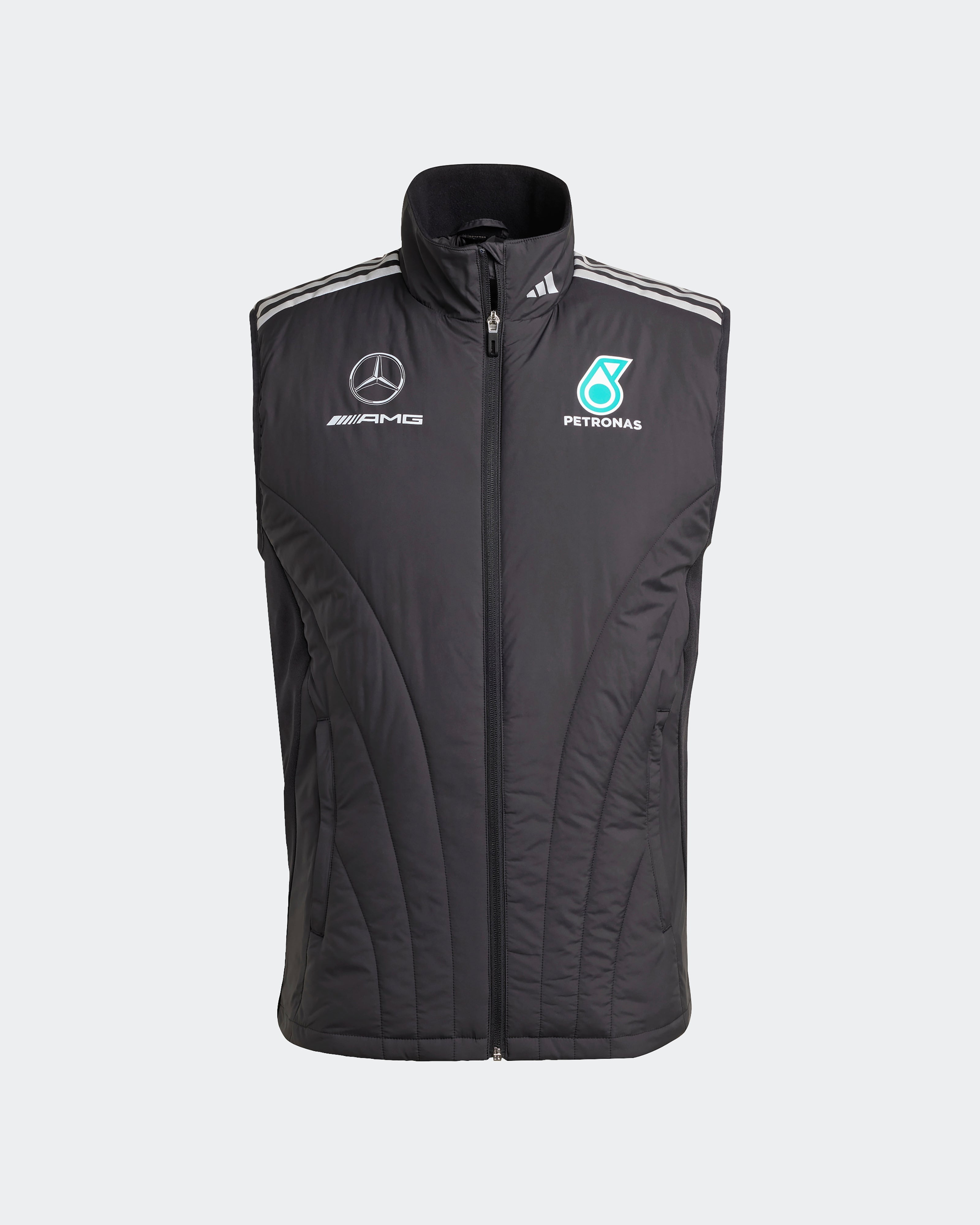 Mercedes AMG Petronas F1 Team x Adidas Mens 2025 Mechanics Vest Black ...