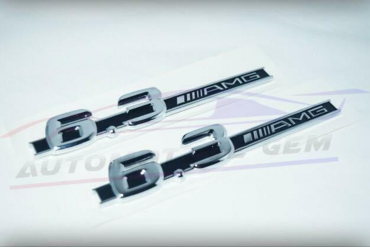 Mercedes Amg 6.3 Badge Emblem [chrome] - A B C Clk Cls E M Ml S Slk ...